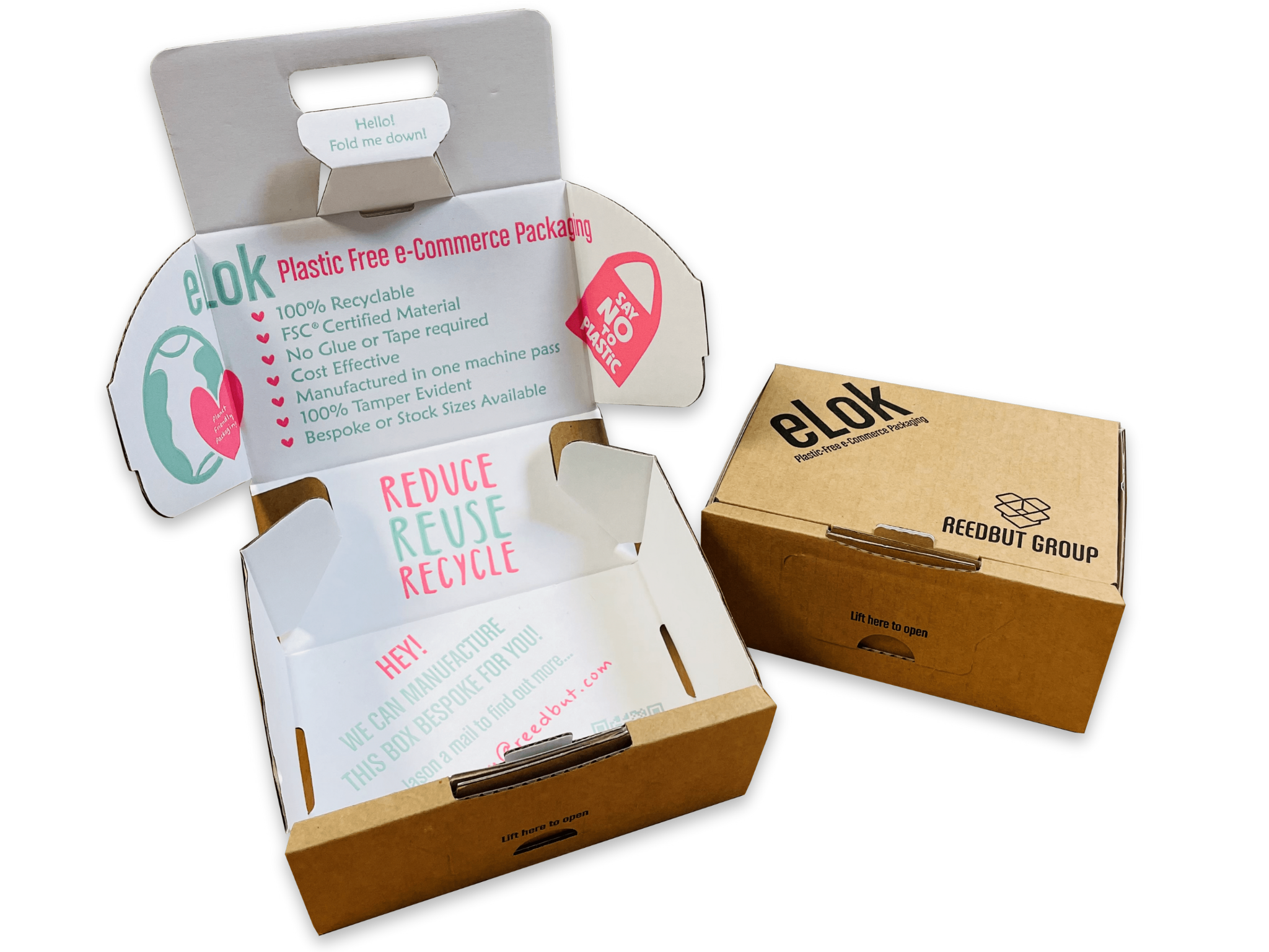 Self-locking eCommerce Postal Packaging | eLok from Reedbut